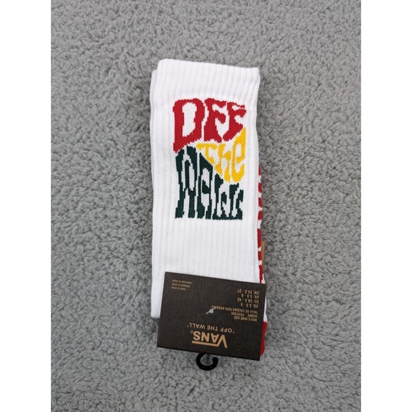 Vans | Underwear & Socks | Vans Crew Socks Mens Womens 659 White Red ...
